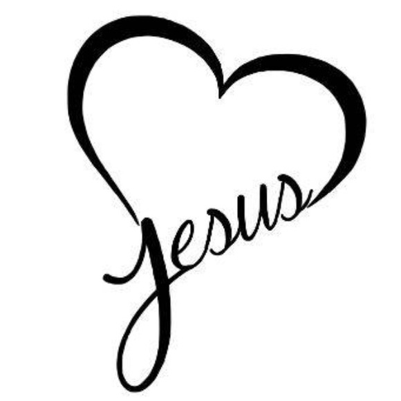 Berlin Schmick Boutique | Other | Jesus Heart Faith Vinyl Car Decal ...